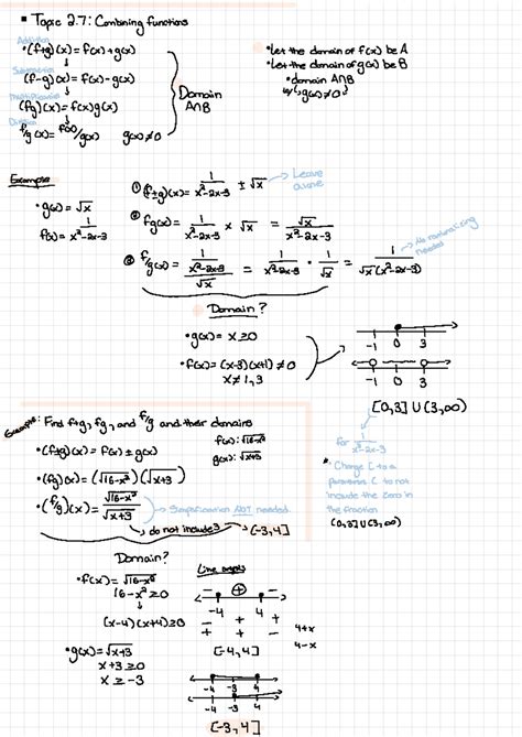 Precalc Part 1 27 · Topic 2 7 Combining Functions Additio · F