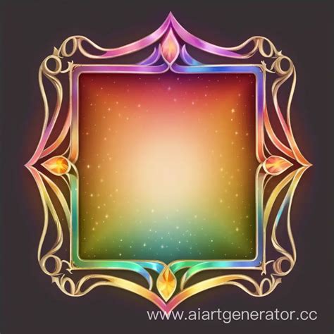 Vintage Fire Rainbow Frame Icon Elegant Glowing Design Ai Art Generator