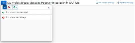 Custom Message Popover Integration In Sap Ui Go Coding