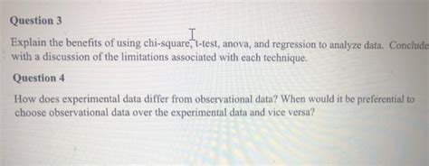 Solved Explain The Benefits Of Using Chi Square T Test Chegg