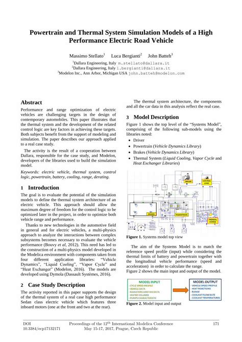 Pdf Powertrain And Thermal System Simulation M Odels And Thermal System Simulation M Odels