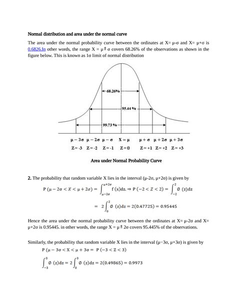 SOLUTION Normal Distribution Area Under The Normal Curve Hypothesis Testing Docx