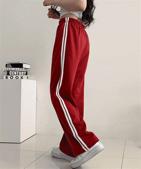 데일리묶음할인 하이웨스트 두줄 트레이닝 팬츠 6color 에이블리