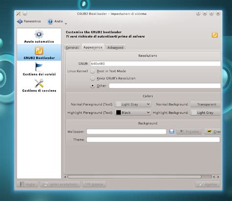 grub2 bootloader editor configurare il grub da kde linux freedom