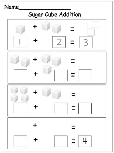 Starbucks Sugar Cube Math Addition Subtraction Purposeful Play Based Coffee