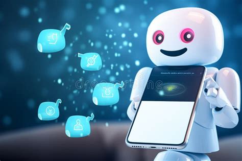 Chat Bot Conversation On A Smartphone With Colorful Speech Bubbles And