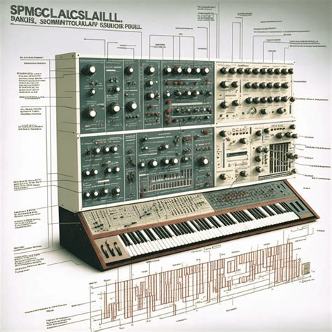 Blueprint Schematics Analog Synthesizer Rmidjourney