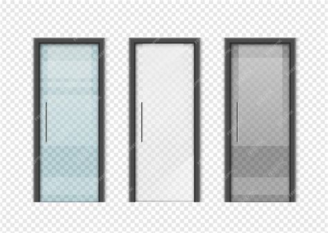 Premium Vector Double Sliding Glass Doors To The Office Train Station