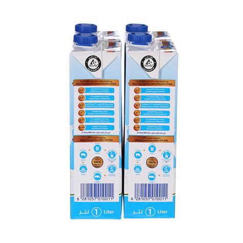 Nadec Uht Milk Full Fat 1 L × 4 Pack Sharjah Co Operative Society