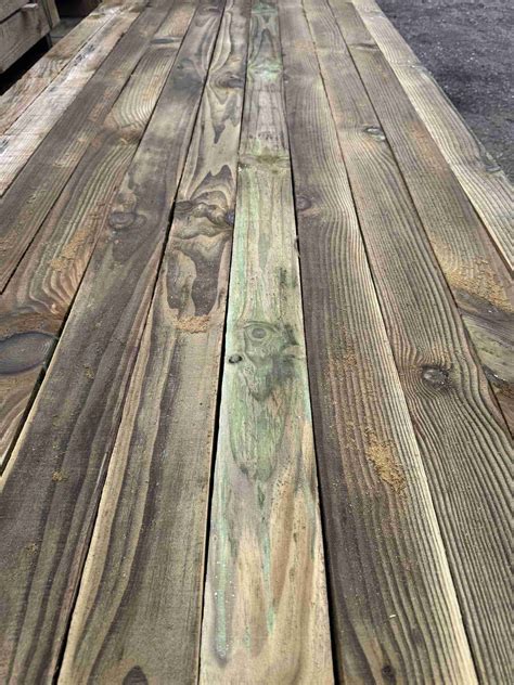 4x2 10ft 100mm X 50mm X 3m Pressure Treated Rough Sawn Green Barn