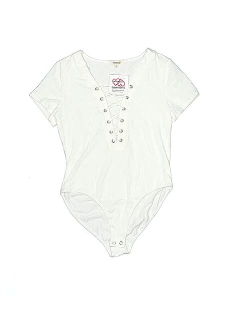 Heart And Hips Solid White Ivory Bodysuit Size L 48 Off Thredup