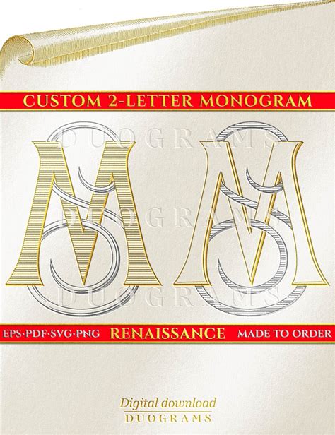 Two Letter Monogram Custom Wedding Monogram Logo Design Svg And Pdf