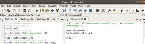 การเขียนโปรแกรมแฟกทอเรียลใน python linux hint