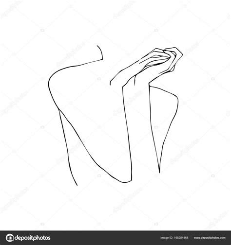 Sketch Of A Naked Girl Stock Vector Image By Depositphotostas