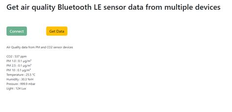 Get Air Quality Bluetooth Le Sensor Data From Multiple Devices Bleuio Create Bluetooth Low