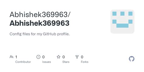 Github Abhishek Abhishek Config Files For My Github Profile