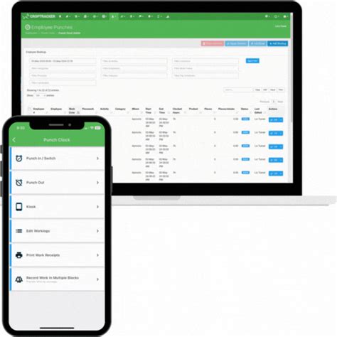 Croptracker Punch Clock Hourly Time Tracking