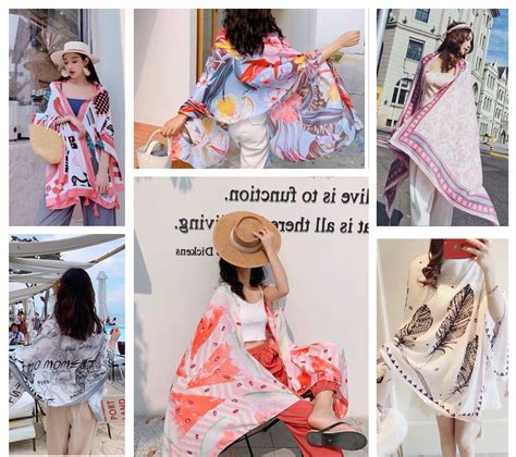 ผ้าพันคอ Scarfshawl Scarvesผ้าคลุมไหล่ สไตล์โบฮีเมียน ผ้าหนา กันแด181 230ด กันลม Mixasale