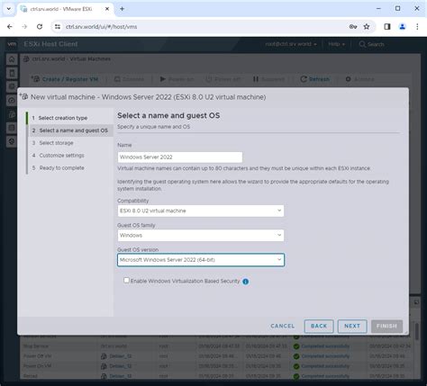 Vmware Esxi Create Virtual Machines Server World