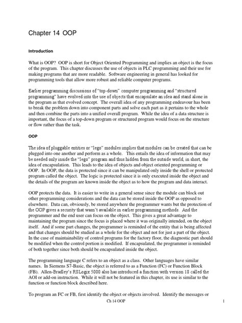 Chapter 14 Oop Pdf Parameter Computer Programming Subroutine