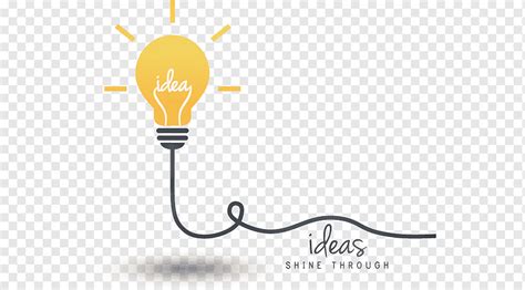 아이디어 창의성 개념 백열 전구 전구 아이디어 전구 그림을 통해 아이디어가 빛난다 텍스트 주황색 로고 Png Pngwing