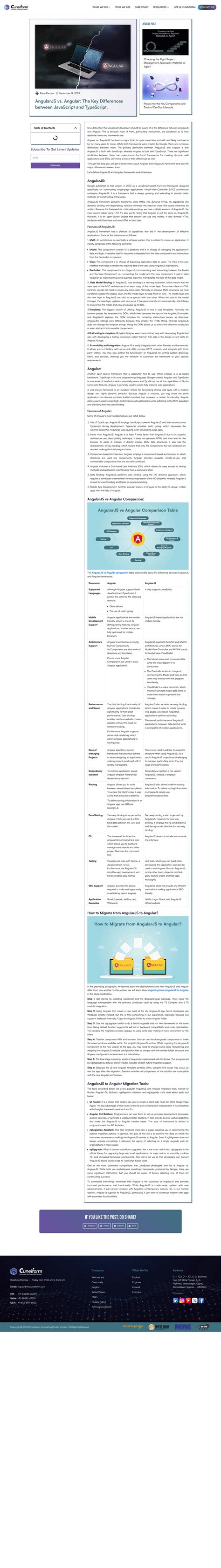 Angularjs Vs Angular The Key Differences Between Javascript And