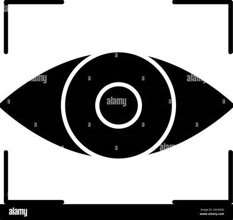 Retina Scan Glyph Icon Iris Recognition Eye Scanning Silhouette