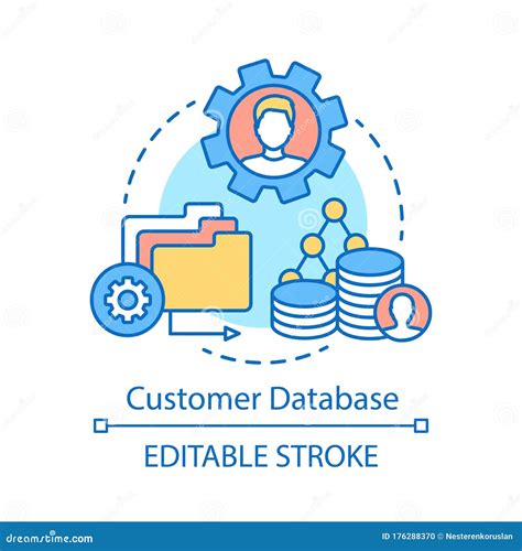 Customer Database Concept Icon Stock Vector Illustration Of Client
