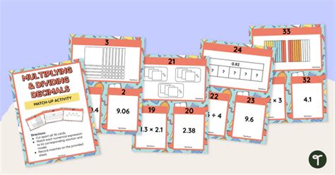 Multiplying And Dividing Decimals Match Up Teach Starter
