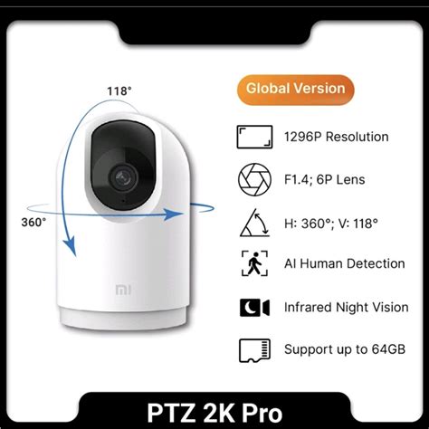 Xiaomi Camera PTZ 2K Pro Furniture Home Living Security Locks Security Systems CCTV