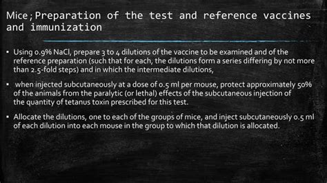 Biological Test And Assay Tetanus Toxoid Adsorbed Pptx Chemistry Science