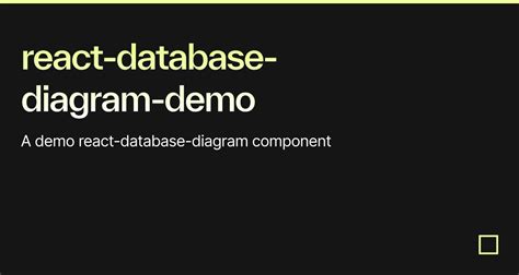 React Database Diagram Demo Codesandbox