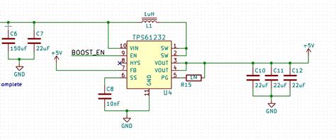 TPS61232 Output Voltage Is Not 5V It Drops To Around 3 4 3 8V Power Management Forum Power