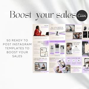 Virtual Assistant Instagram Template Virtual Assistant Canva Virtual Assistant Social Media