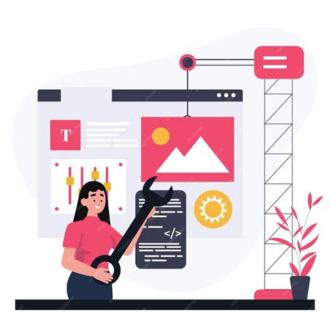 Premium Vector Web Developer Designing A Website Concept