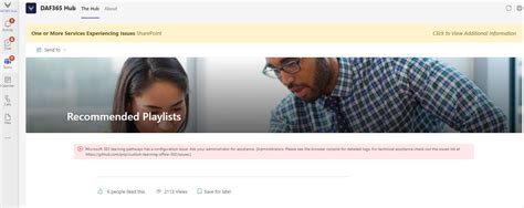 Learning Content From The Learning Pathway Microsoft Is Not Available For Our Users Issue
