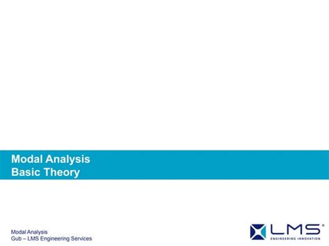 Modal Analysis Basic Theory Ppt