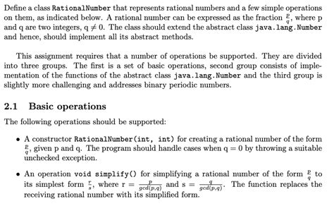 Solved Define A Class Rationalnumber That Represents
