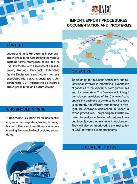 Import Export Procedures Documentation And Incoterms Iabc Dewan Perniagaan Timur Tengah Asean