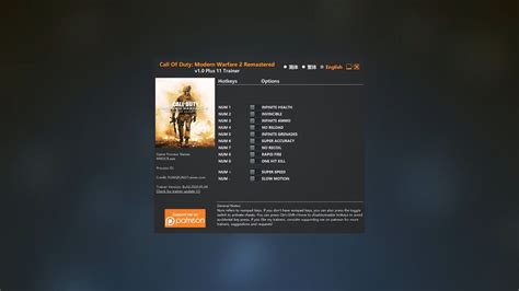 Call Of Duty Modern Warfare 2 Remastered Trainer 11 V1 0 [fling
