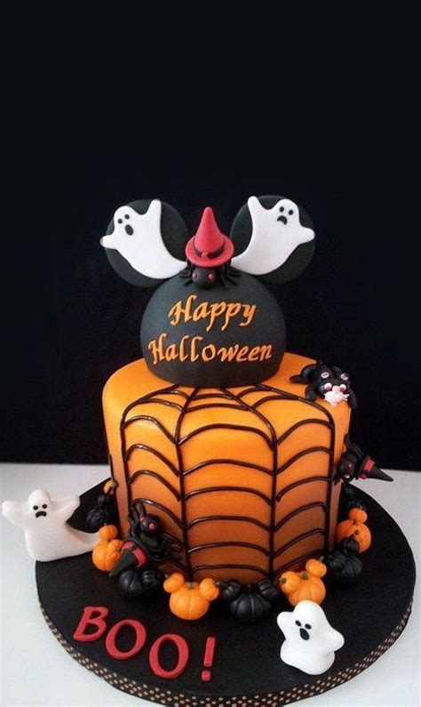 100 Cute Halloween Cake Ideas Cobweb Over Orange Cake