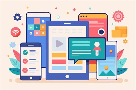 A Vibrant Display Of Mobile Ux With Customizable Screens Showcasing