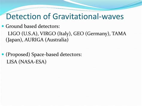 PPT Gravitational Waves Sources And Detection PowerPoint Presentation ID 6588232