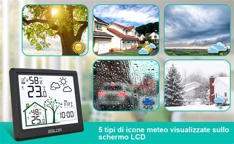 Levipe Stazione Meteorologica Con Sensore Esterno Wireless Con Sveglia