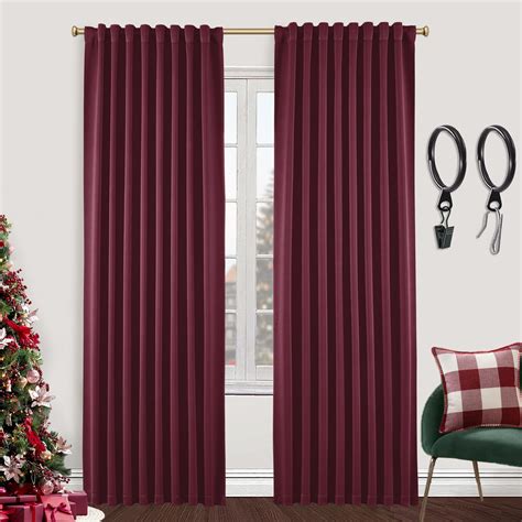 Burgundy Living Room Curtains Woven Trends Ombre Window Curtains