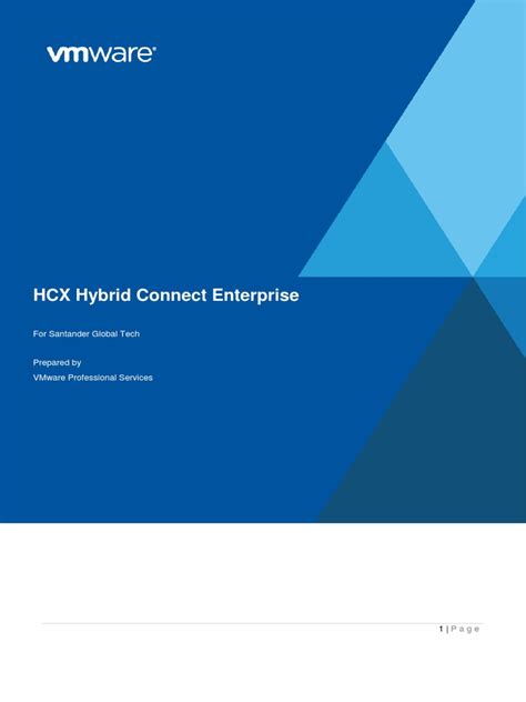 Vmware Hcx Hybrid Connect Enterprise Pdf Cloud Computing Computer Network
