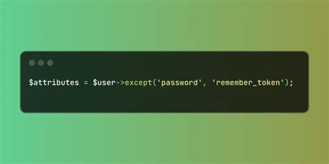 Filter Model Attributes With Laravels New Except Method Devstacktips