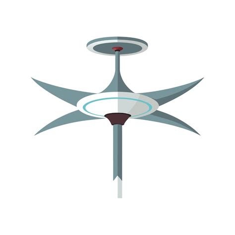 전기 팬 현실적인 평면 스타일 터 일러스트레이션 프리미엄 벡터