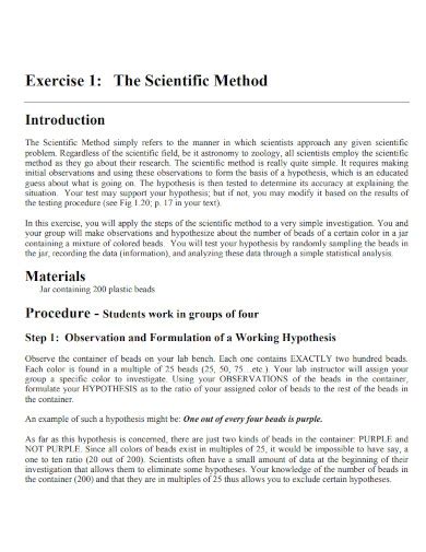 99 scientific method examples