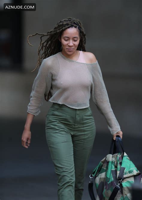 Yasmin Evans Exit From The Bbc In String Vest And Camouflage And Locks